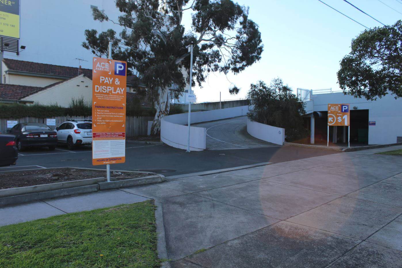 Neapean Hwy car park entry - Ace Parking-Car Park Solutions